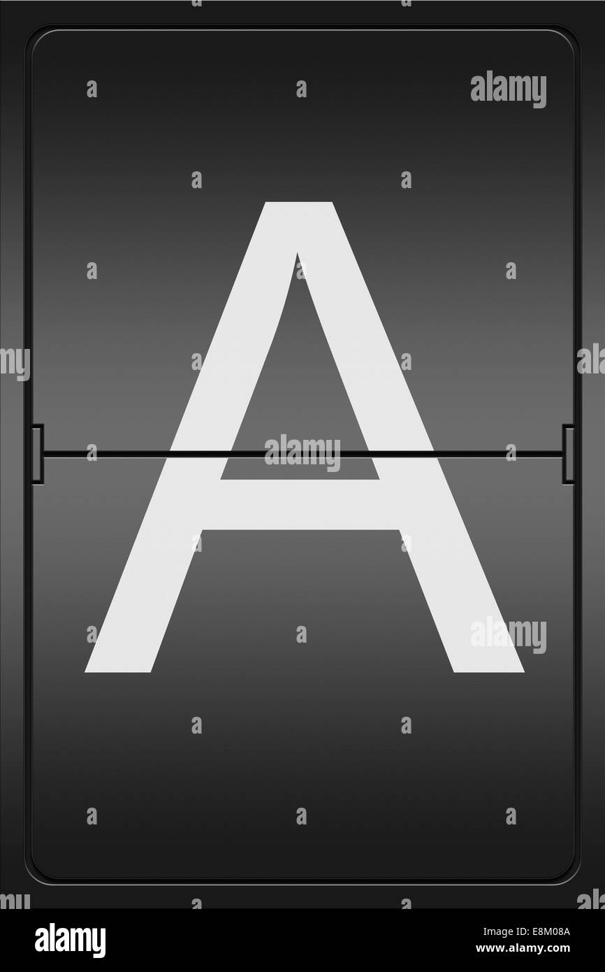 Illustration of a mechanical leter indicator showing the letter A Stock ...