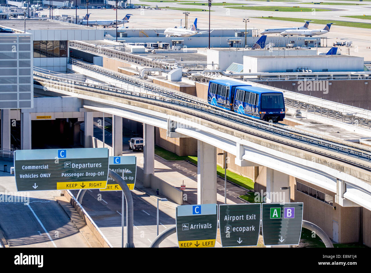 IAH, Houston Intercontinental Airport, Houston, TX, USA - above ground ...