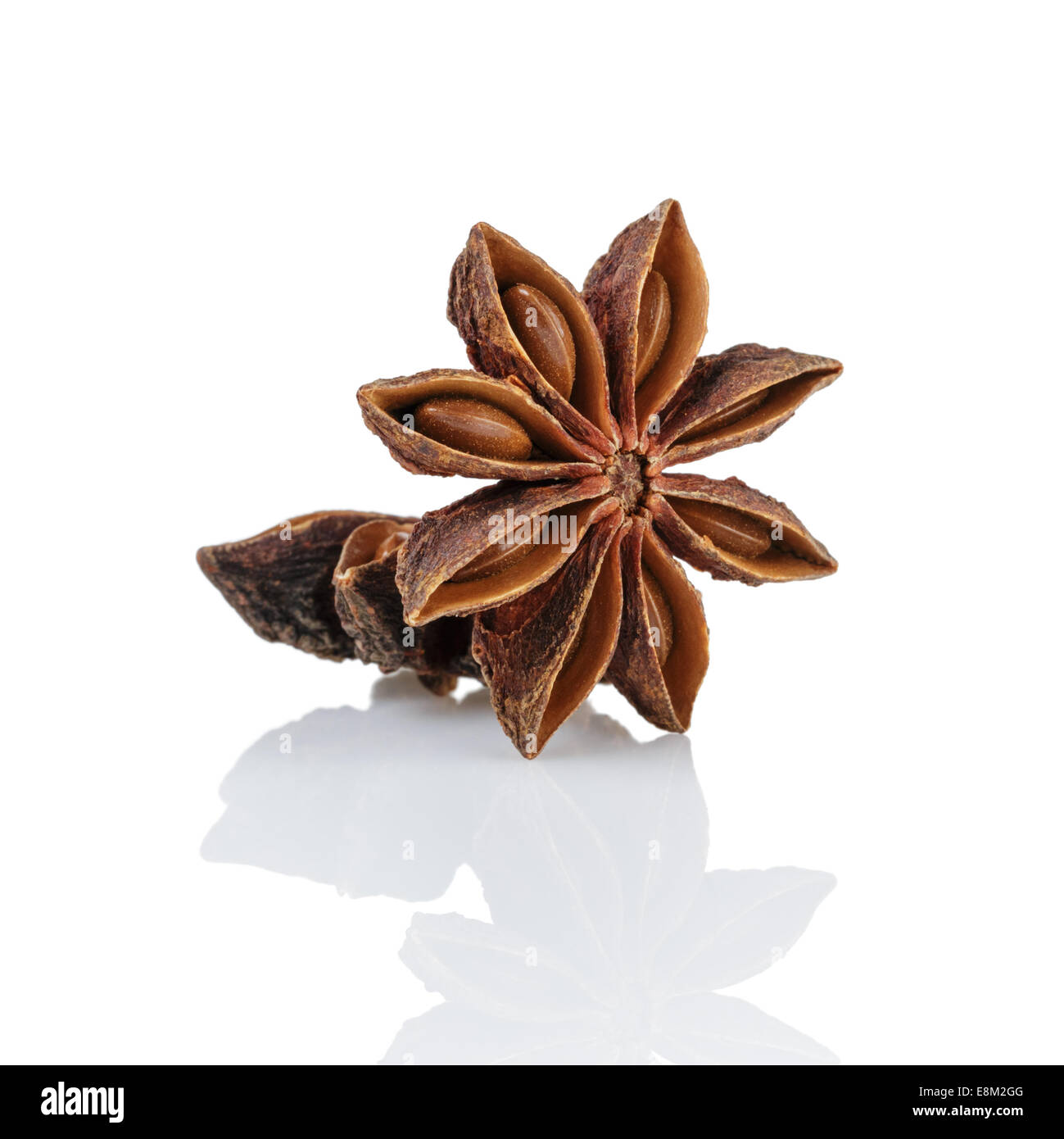 whole anise stars, isolated on white background Stock Photo - Alamy