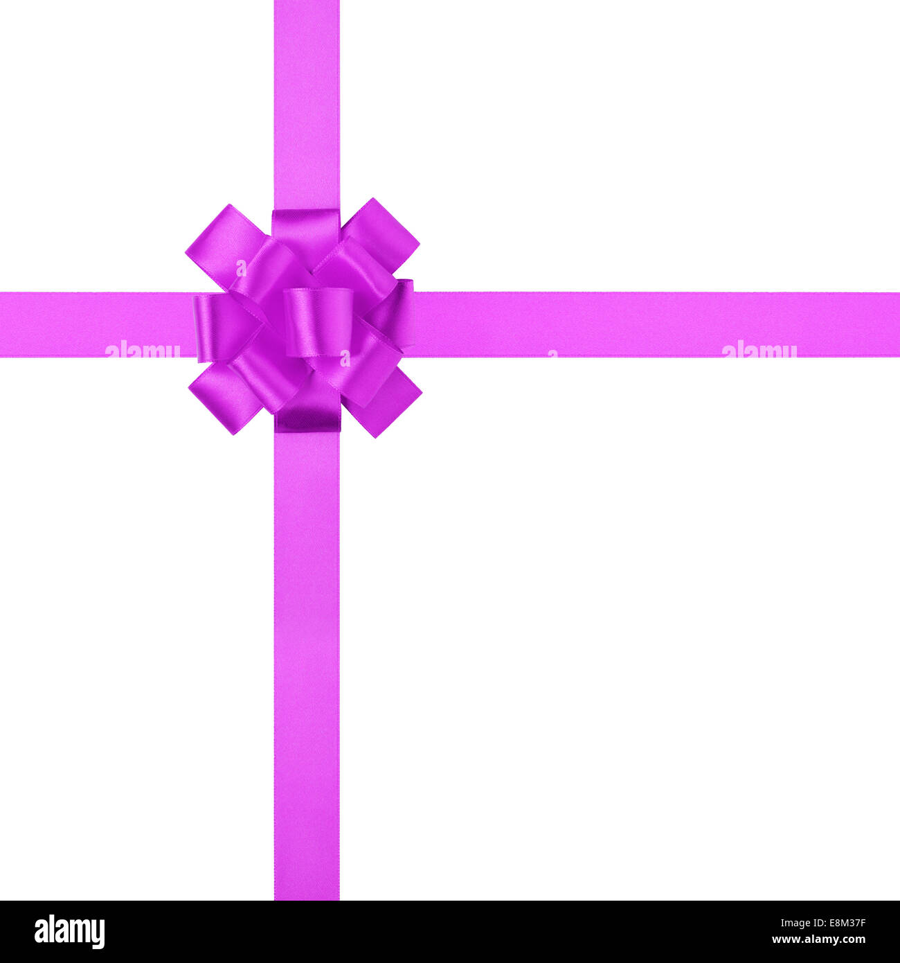 Purple ribbon cross gift bow Cut Out Stock Images & Pictures - Alamy