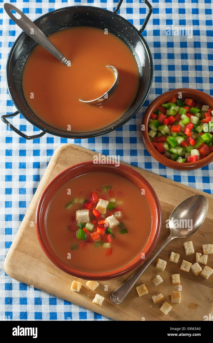 Gazpacho bowl tomato hi-res stock photography and images - Alamy