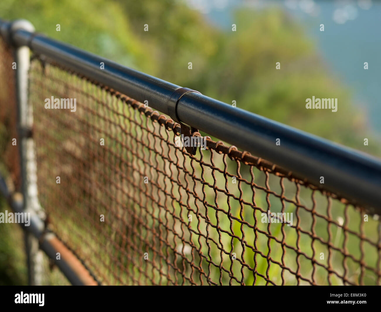 A rusty section of railing in Fowey, UK Stock Photo - Alamy