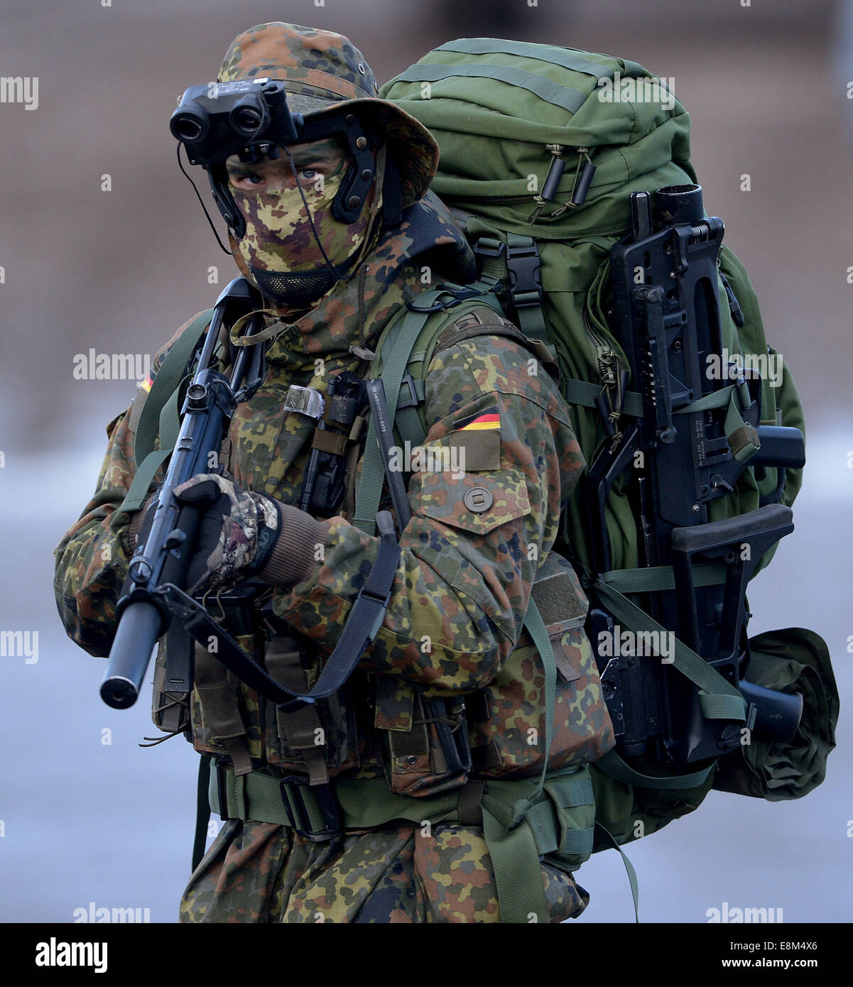 Bergen, Germany. 10th Oct, 2014. German soldiers during the information ...