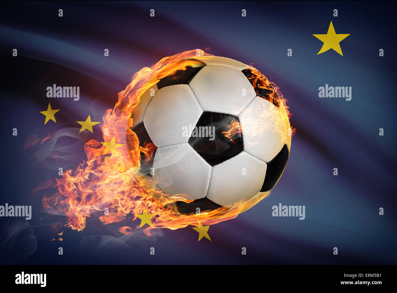 Soccer ball with flag on background series - Alaska Stock Photo - Alamy