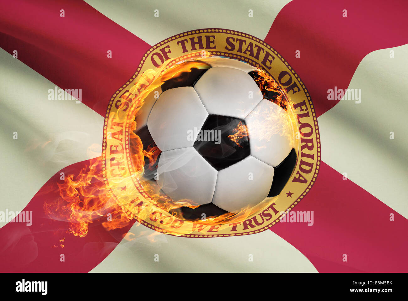 Soccer ball with flag on background series - Florida Stock Photo - Alamy