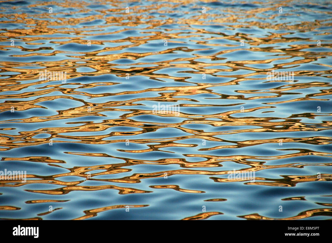 Water texture at sunset with ripple pattern Stock Photo - Alamy