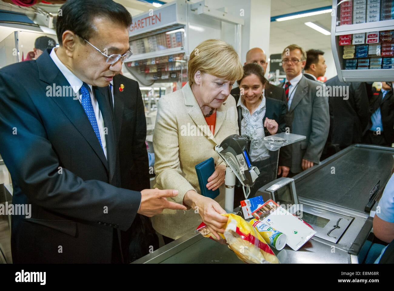 Berlin, Germany. 10th Oct, 2014. German Chancellor Angela Merkel and ...