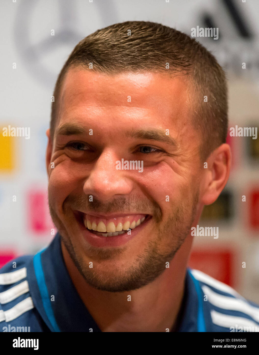 Warsaw, Poland. 10th Oct, 2014. Lukas Podolski of Germany during a ...