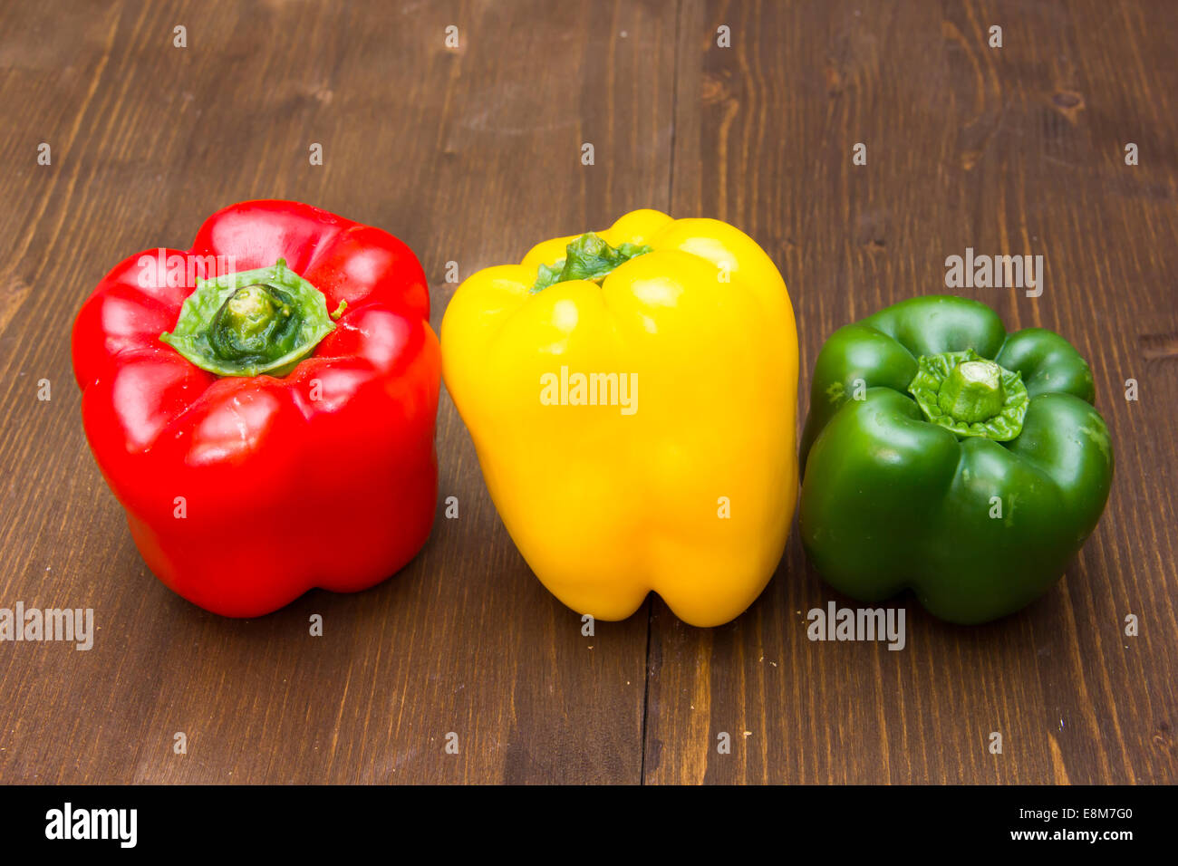 Peppers on table Stock Photo - Alamy