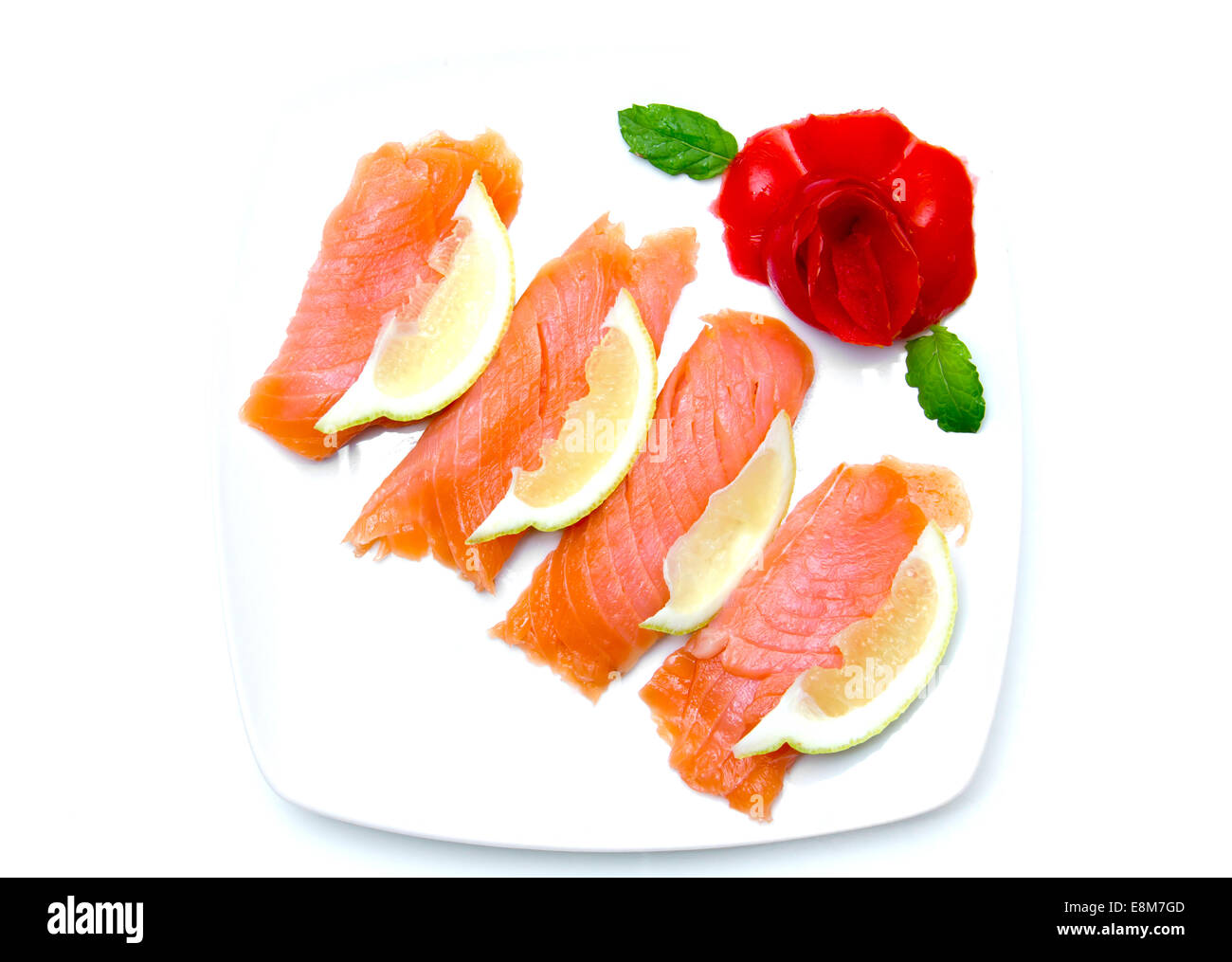 Salmon on plate hi-res stock photography and images - Alamy
