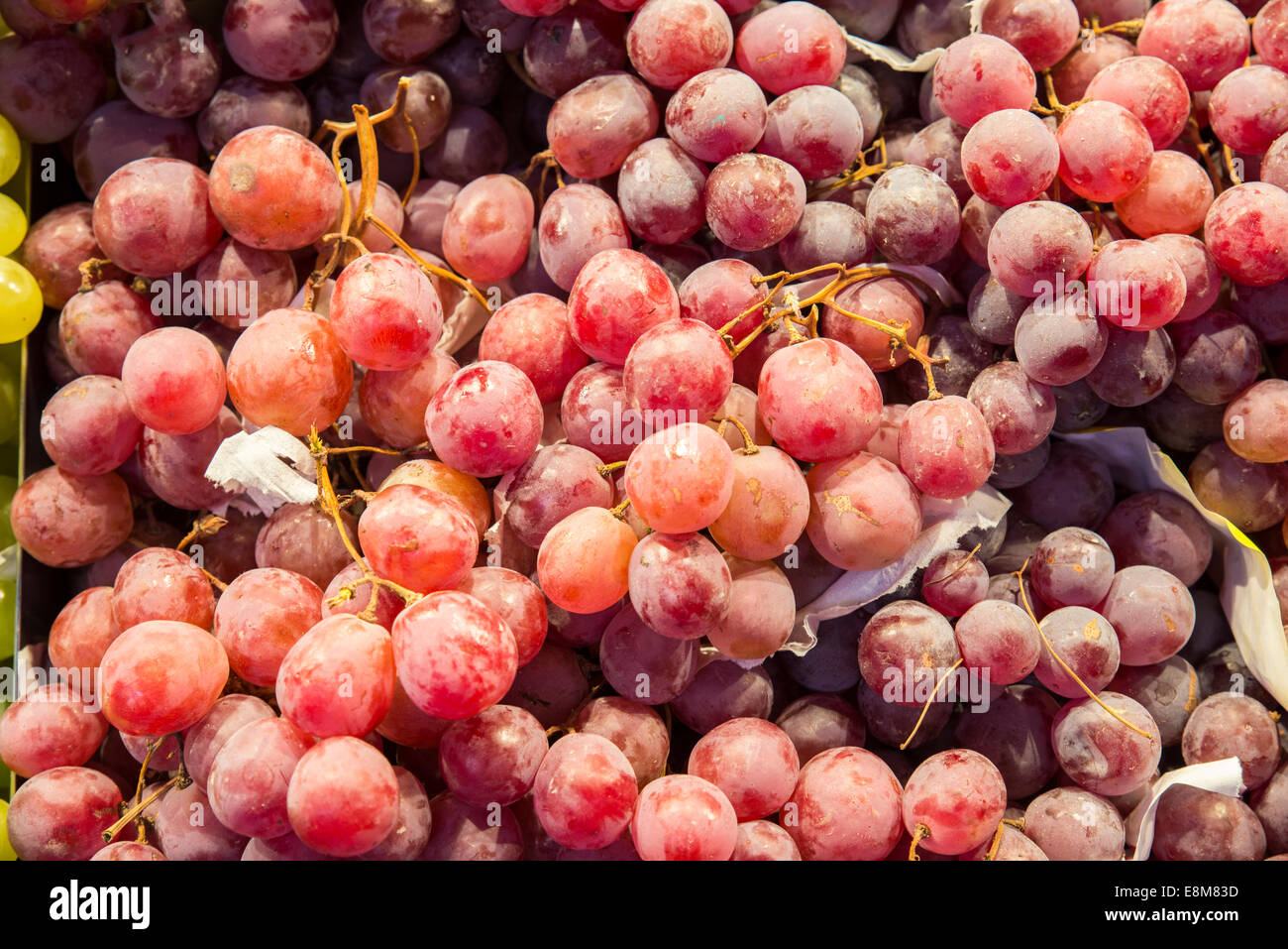 stack of very sweet red grapes Stock Photo - Alamy
