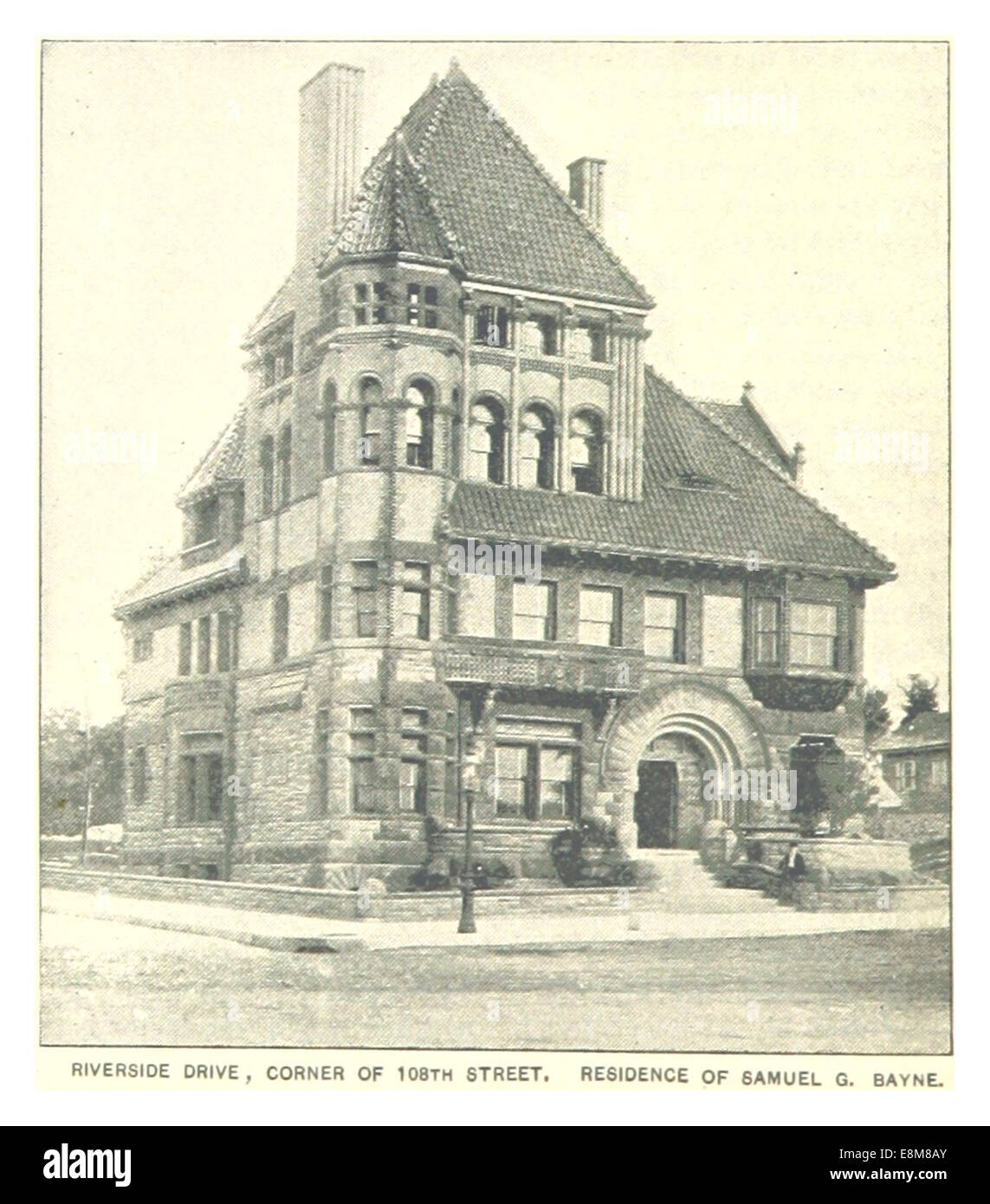 This 1893 illustration depicts the residence of Samuel G. Bayne ...