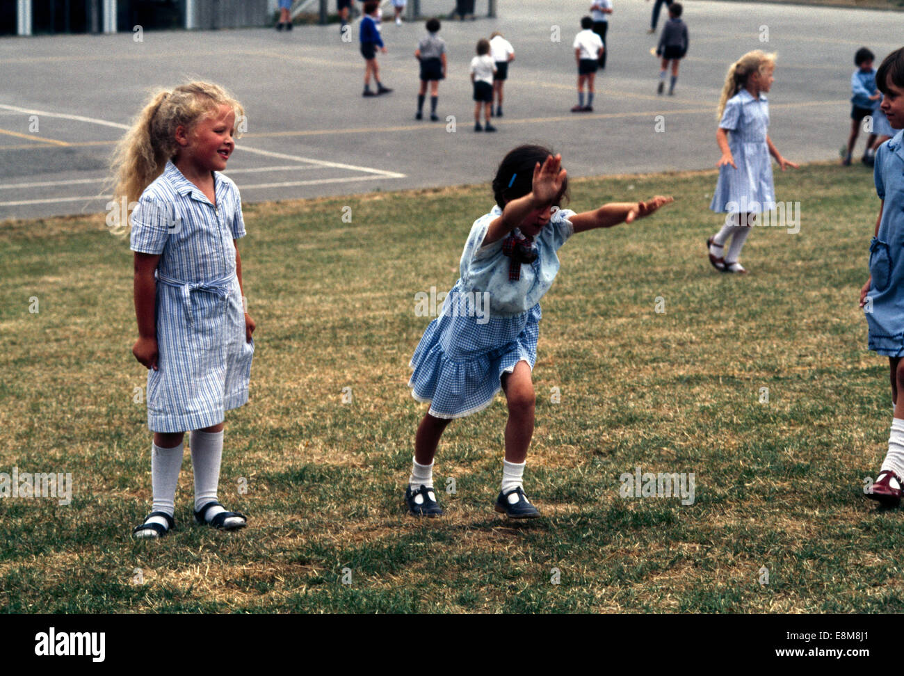 Middle School Playground School Children Playing Stock Photo - Alamy