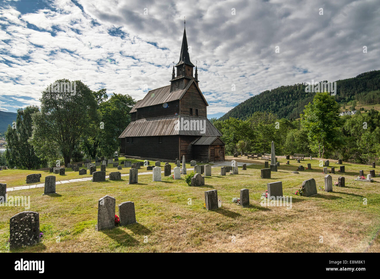 The Kaupanger Stave Church, one of the largest in Norway, located on ...