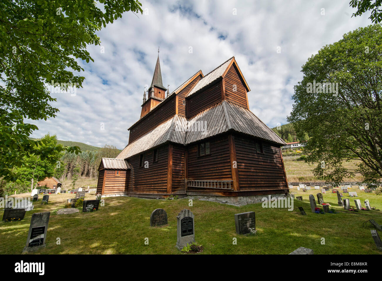 The Kaupanger Stave Church, one of the largest in Norway, located on ...