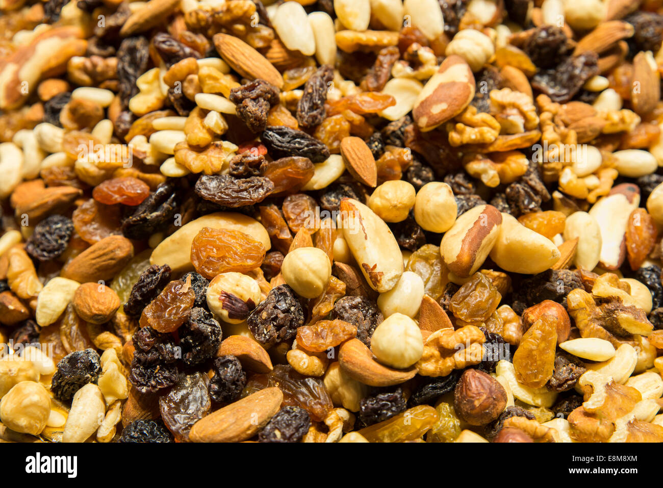 trail mix where there are several different Stock Photo - Alamy