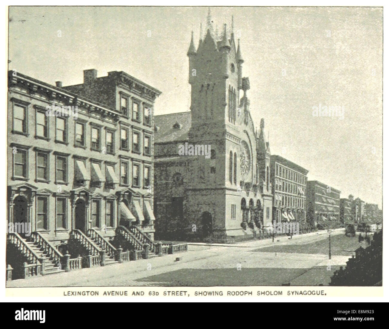 This 1893 illustration by King shows a view of Lexington Avenue and ...