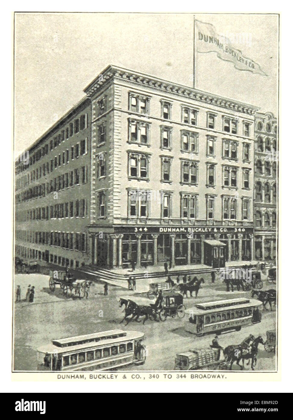An 1893 illustration of the Dunham, Bucklay & Co. building located at ...