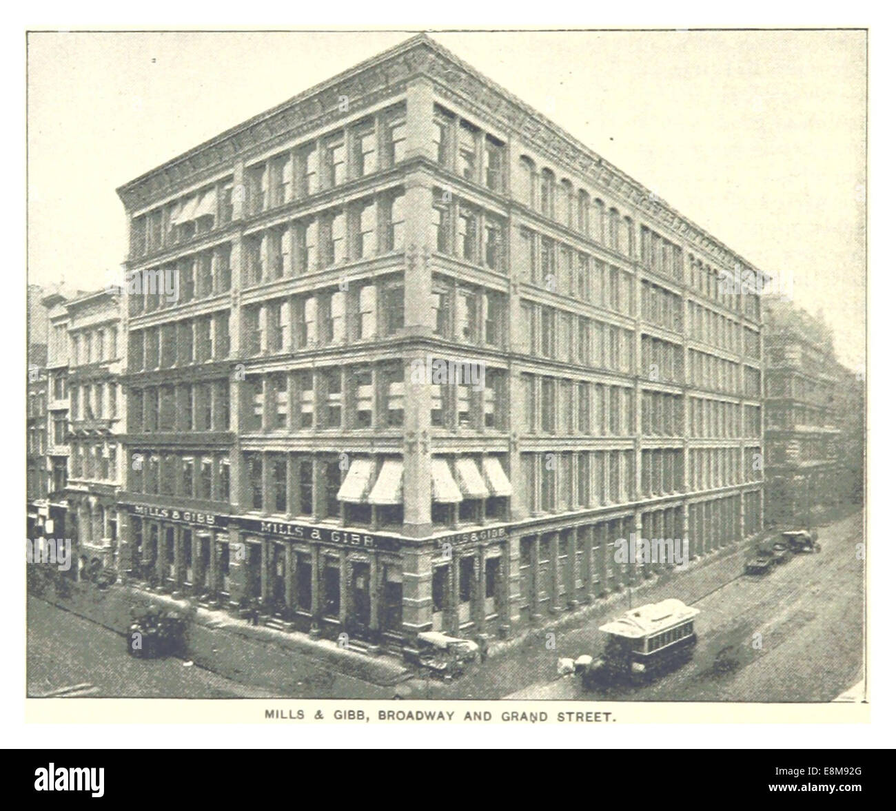 This 1893 illustration from King depicts the Mills A. Gibb building ...