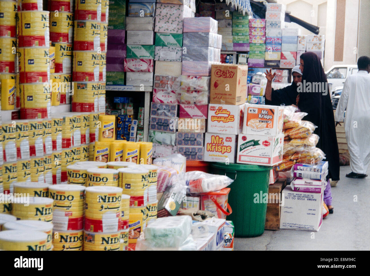 Manama Bahrain Veiled Woman Shopping In Souk Nido Powdered Milk Crisps ...
