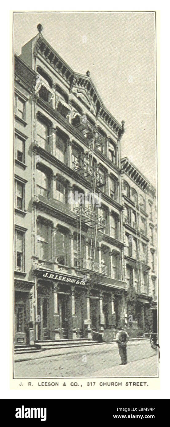 (King1893NYC) pg901 J.R. LEESON & CO, 317 CHURCH STREET Stock Photo - Alamy