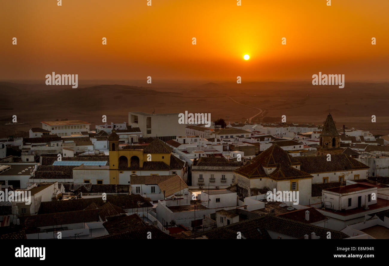 Sunset over Medina Sidonia, Andalucia, Spain Stock Photo - Alamy
