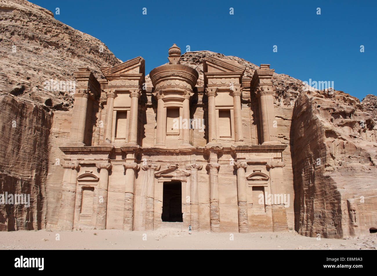 Petra: Jordanian landscape with view of the Monastery (Ad Deir or El ...