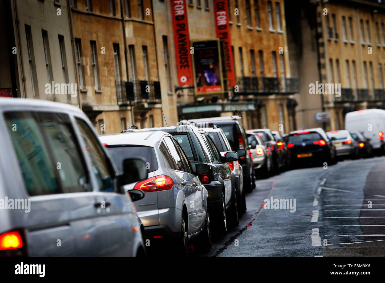 Bad traffic in Oxford's city centre. Pictures here are of traffic ...