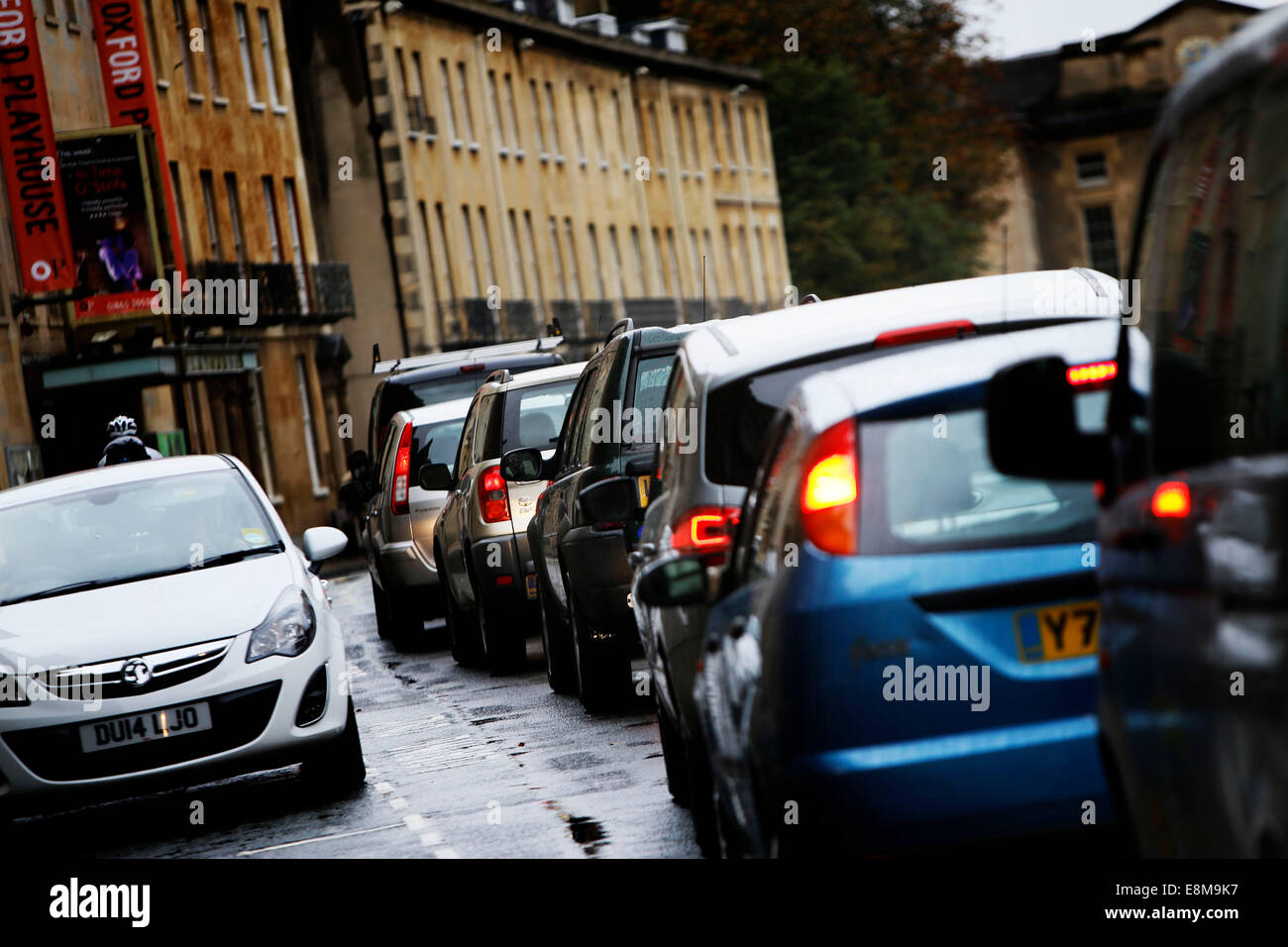 Bad traffic in Oxford's city centre. Pictures here are of traffic ...