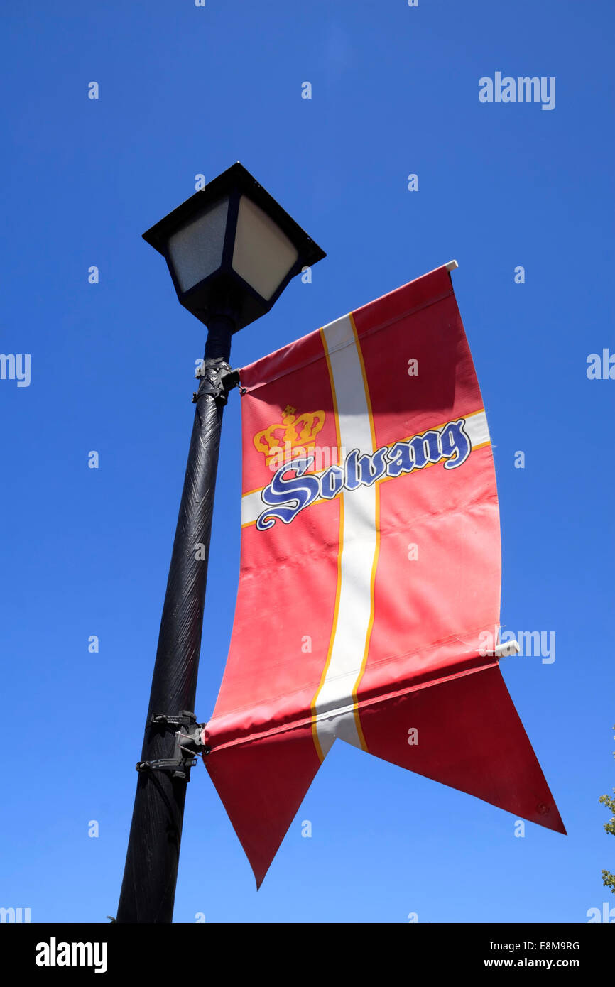 Flag in the danish village Solvang, California, USA Stock Photo - Alamy