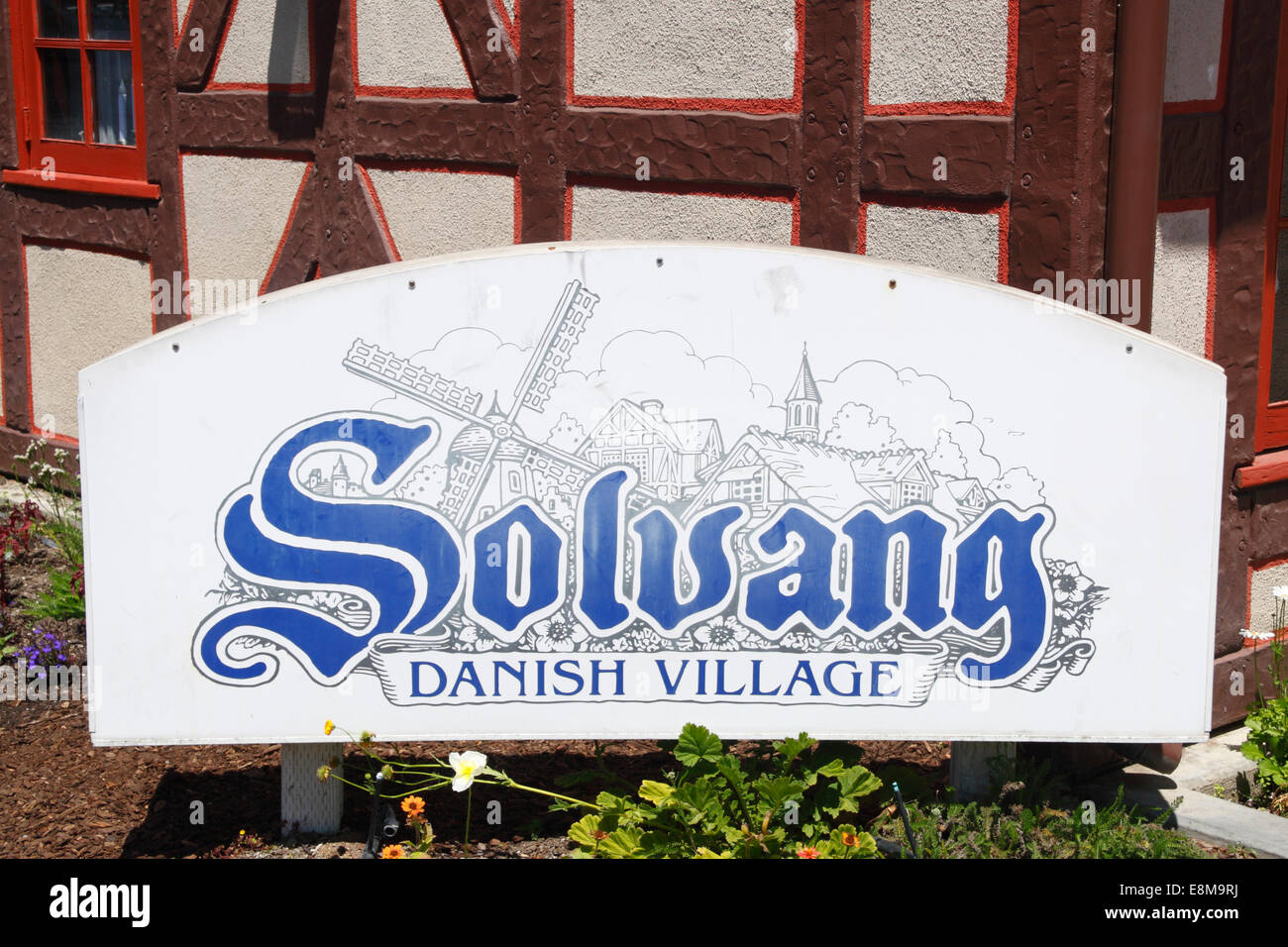 Sign in the danish village Solvang, California, USA Stock Photo - Alamy