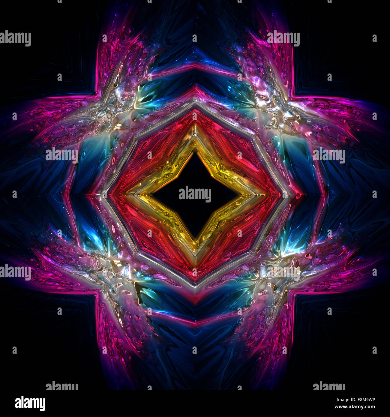 Wonderful abstract illustrated glass object Stock Photo - Alamy