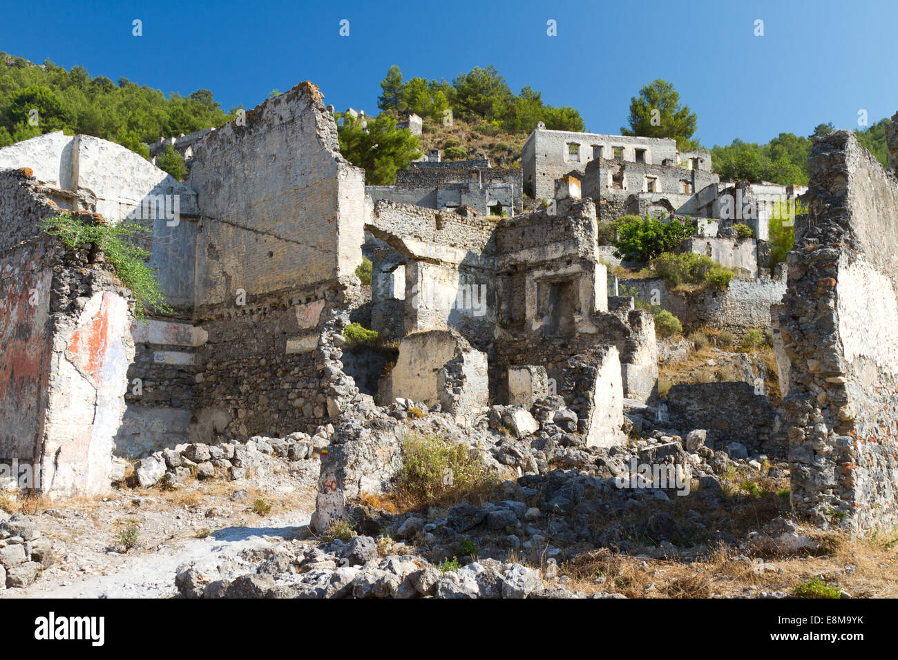 Ruins Kayakoy Fethiye Stock Photo - Alamy