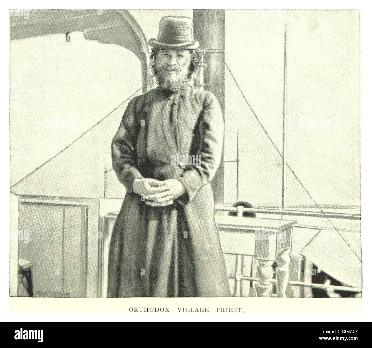 Stevens’ 1891 illustration depicts an Orthodox village priest from ...