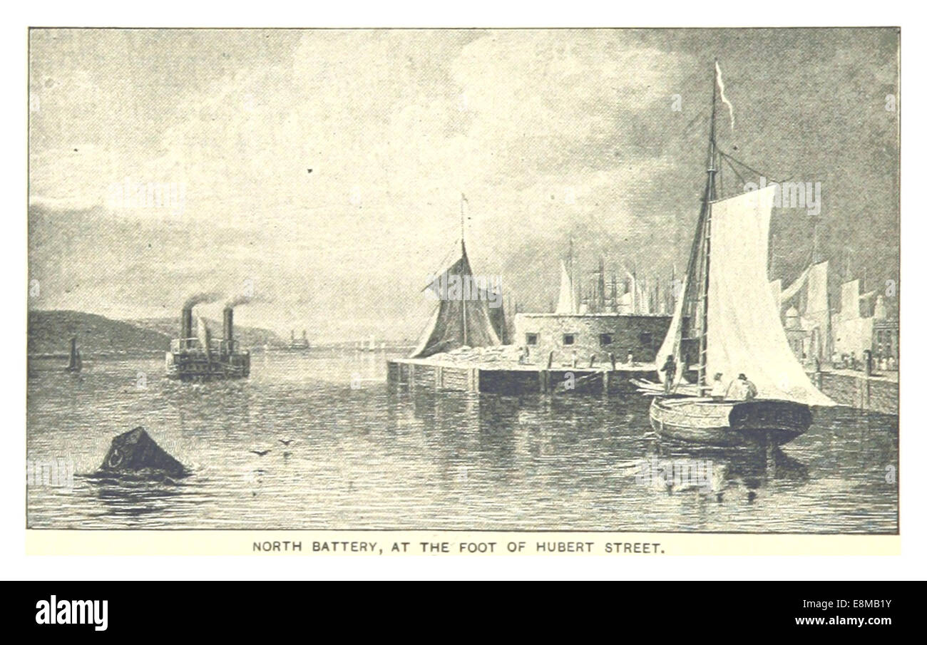 An illustration or map showing the North Battery at the foot of Hubert ...