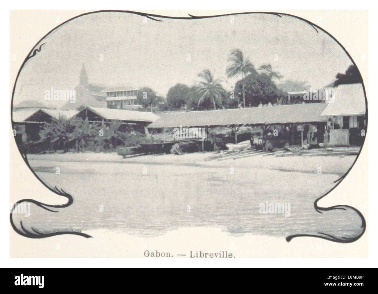 This 19th-century illustration of Libreville, Gabon, provides a glimpse ...