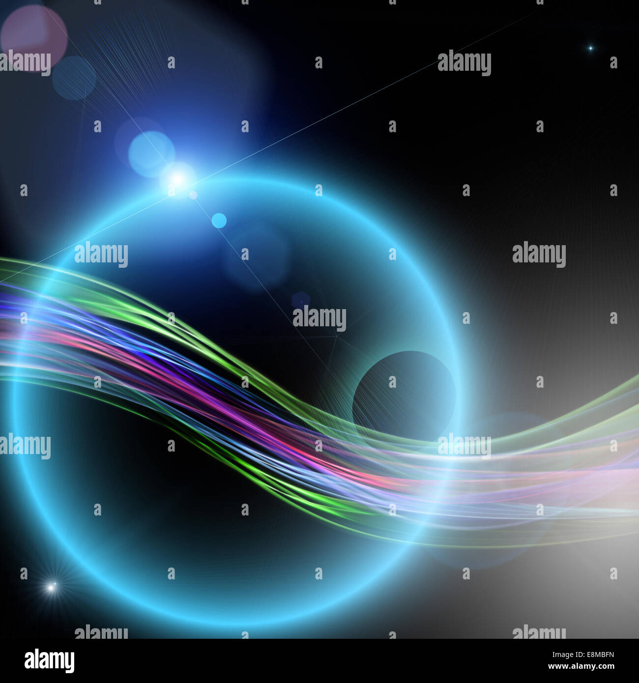 Futuristic technology wave background design with lights Stock Photo ...