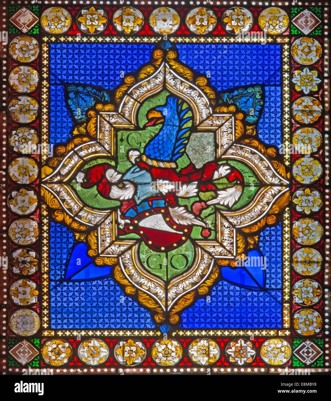 BOLOGNA, ITALY - MARCH 16, 2014: The symbolic dragon from heraldry on ...