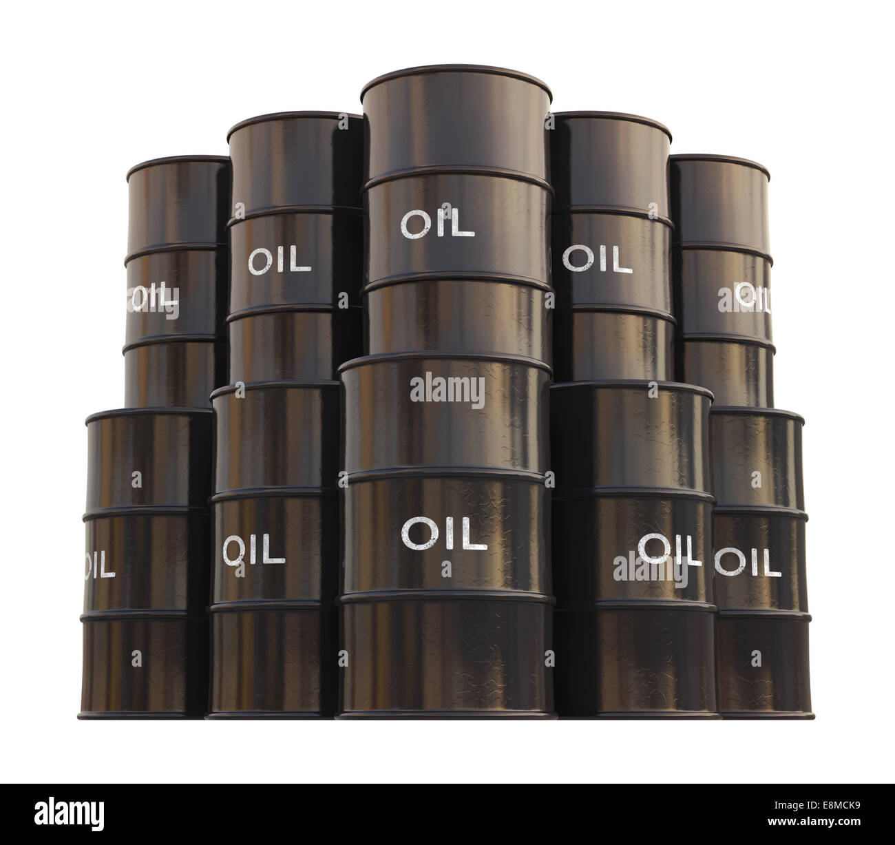 Barrel of oil on white background with clipping path Stock Photo - Alamy