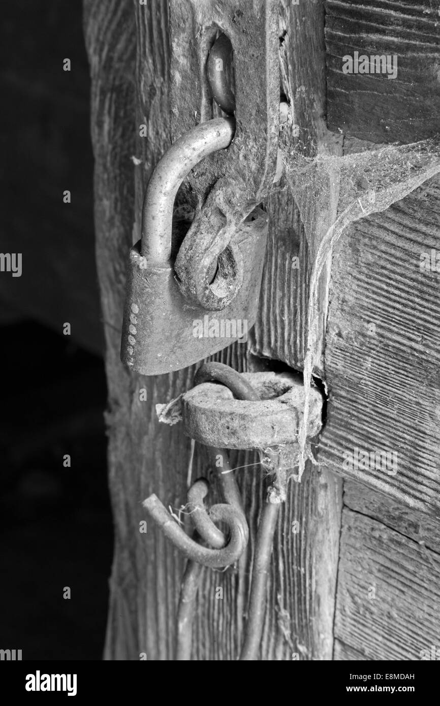 sawed old lock Stock Photo - Alamy