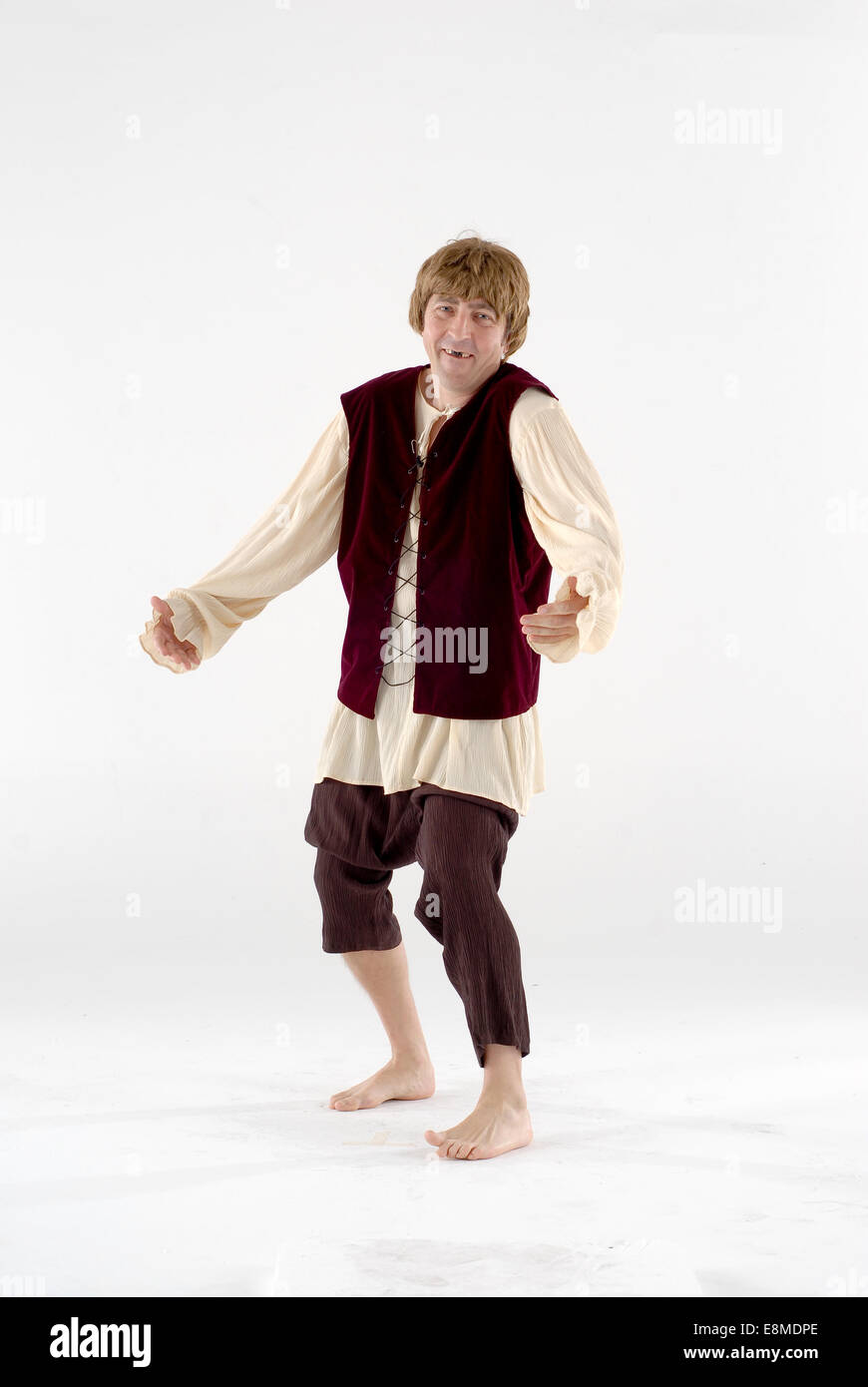 man in fancy dress comedy costume as the hunchback of notre dame or a ...