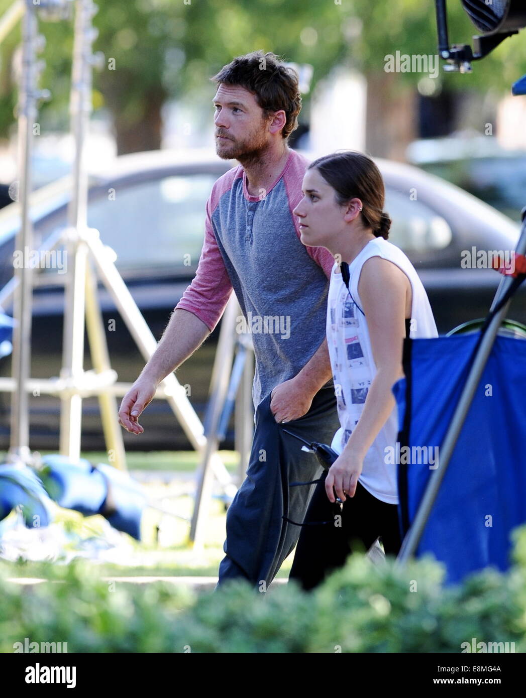 Cast members on the set of 'Cake' Featuring: Sam Worhtington Where: Los ...
