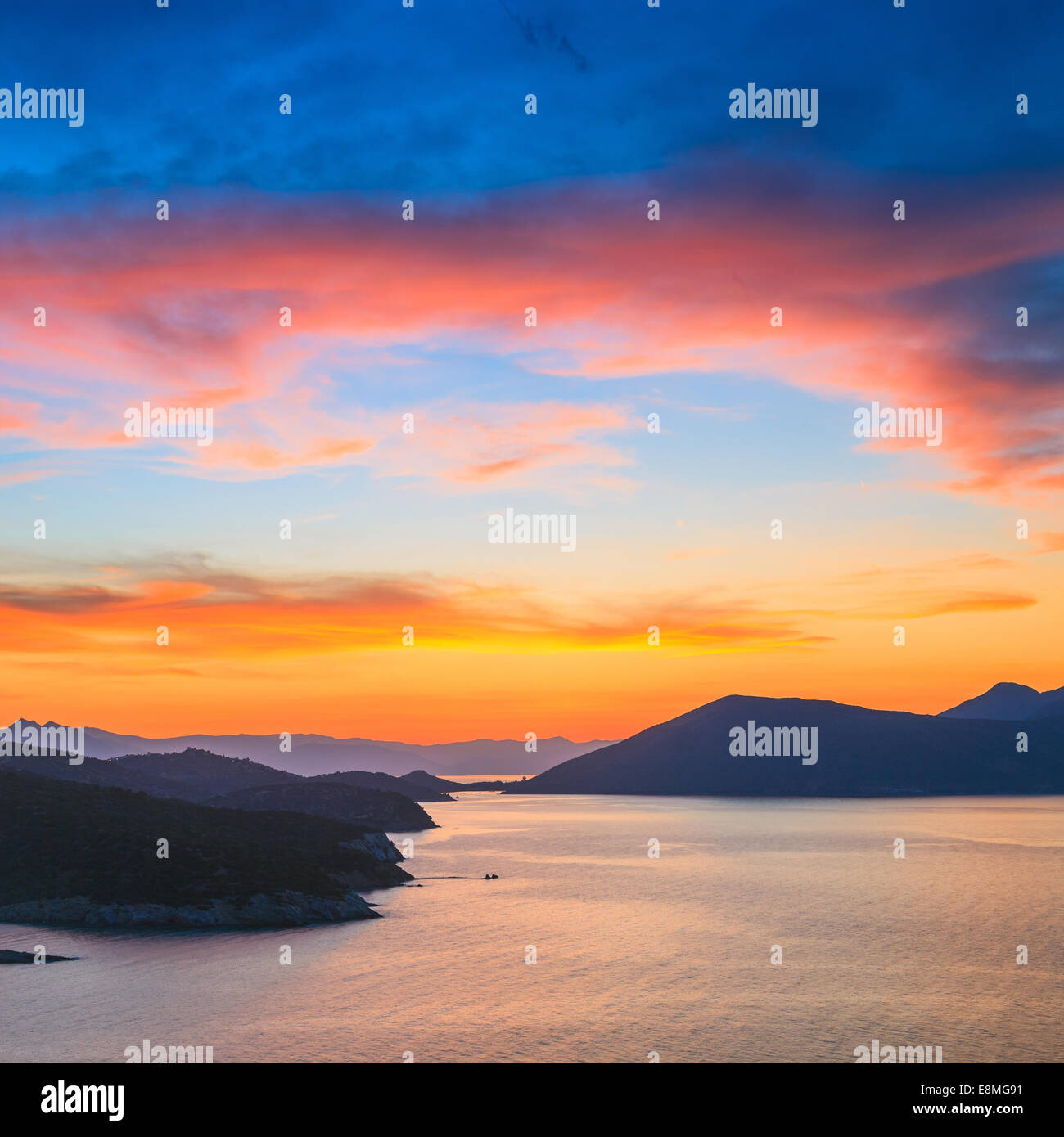 Greece sunset hi-res stock photography and images - Alamy