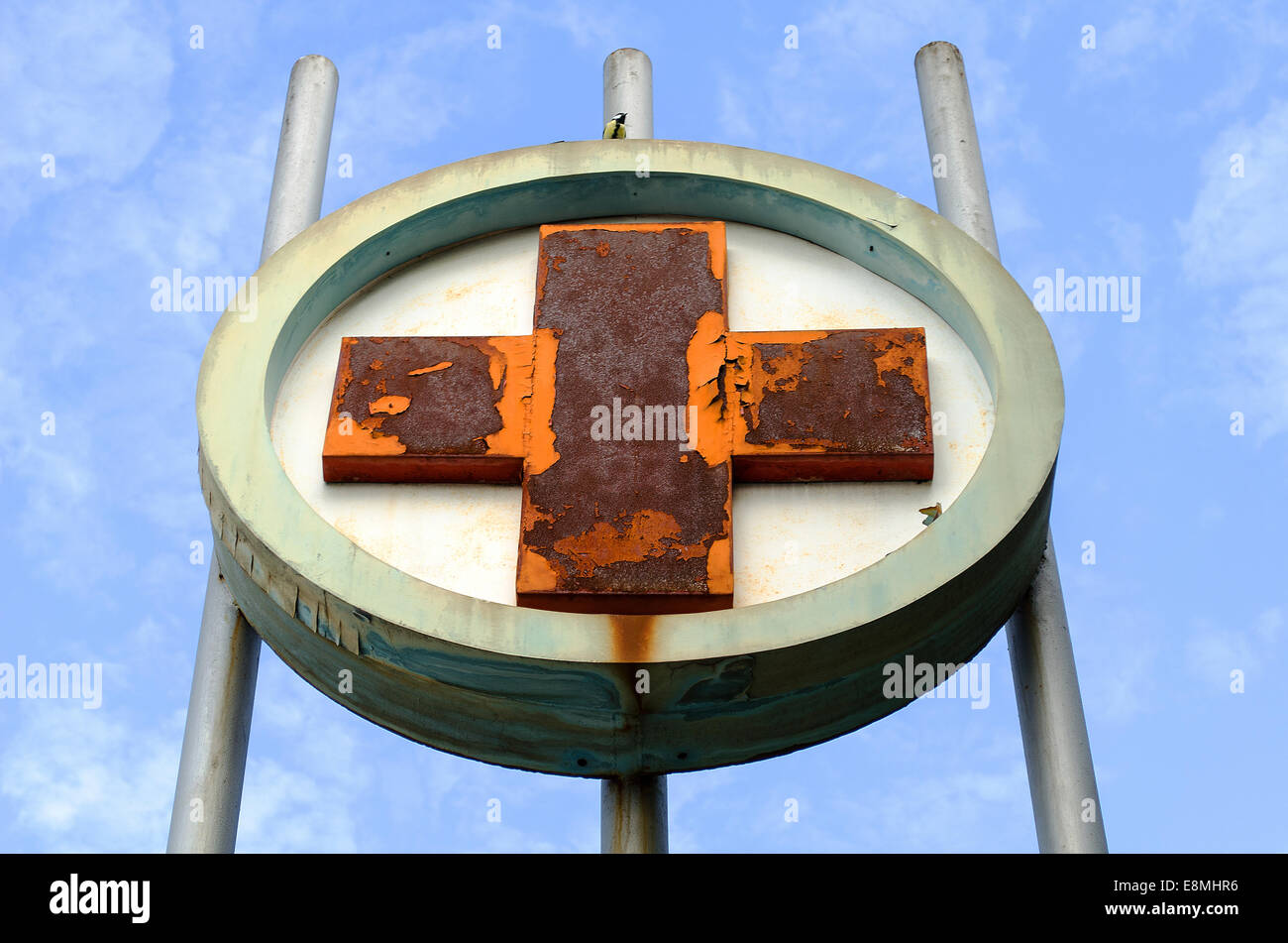 Old Hospital Signboard - rusty and bad condition Stock Photo - Alamy