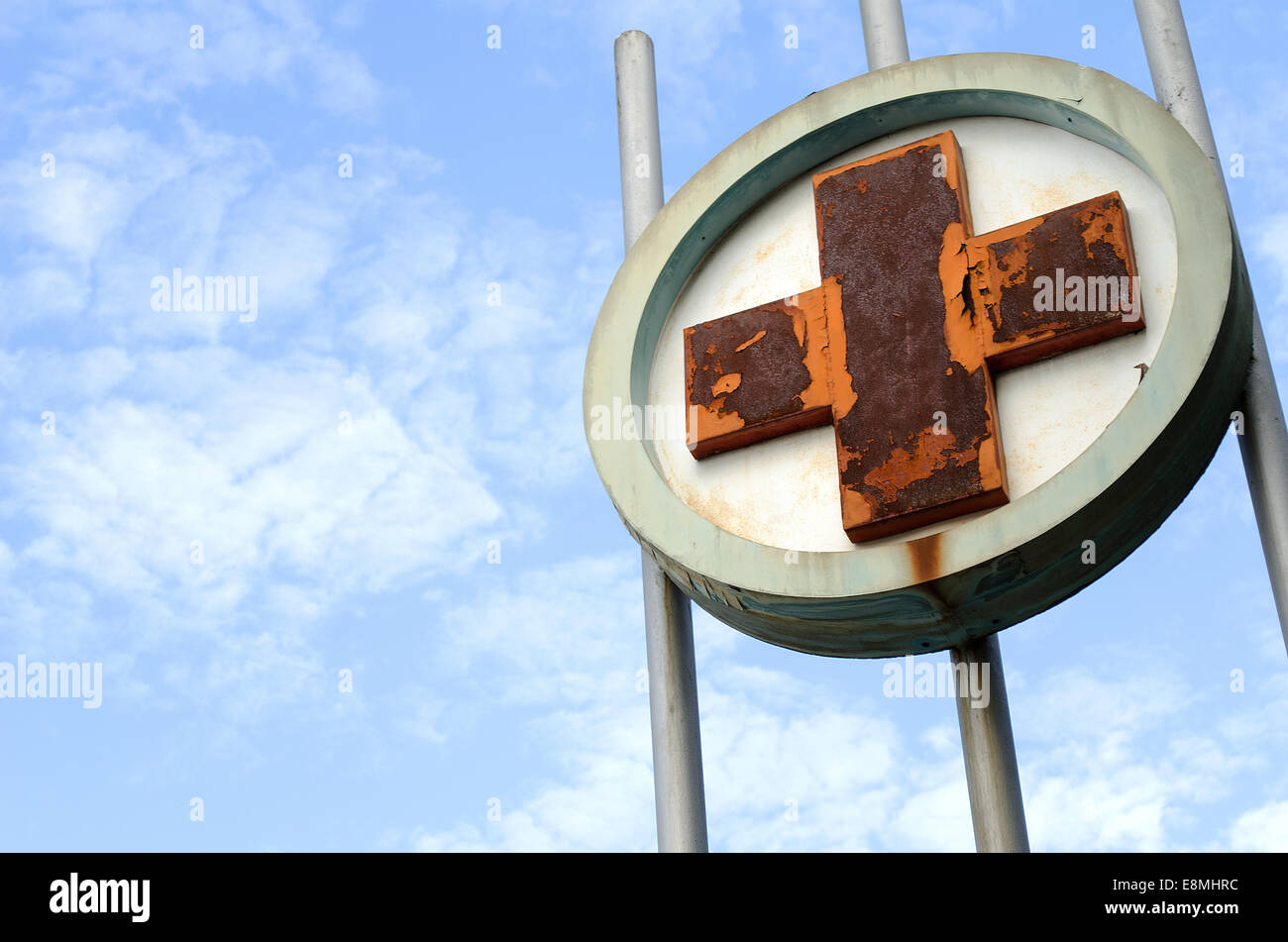 Old Hospital Signboard - rusty and bad condition Stock Photo - Alamy