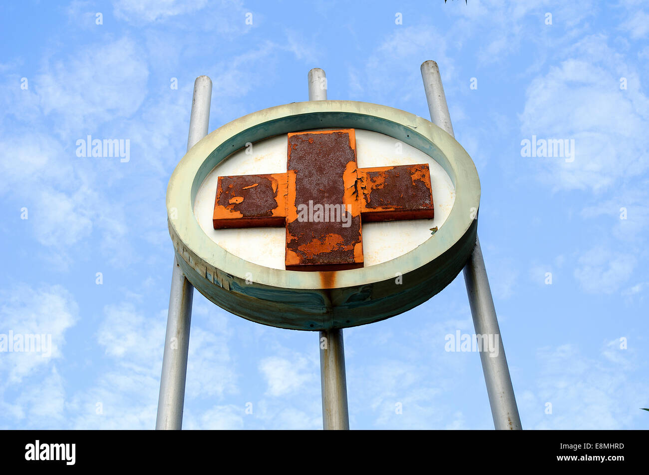 Old Hospital Signboard - rusty and bad condition Stock Photo - Alamy