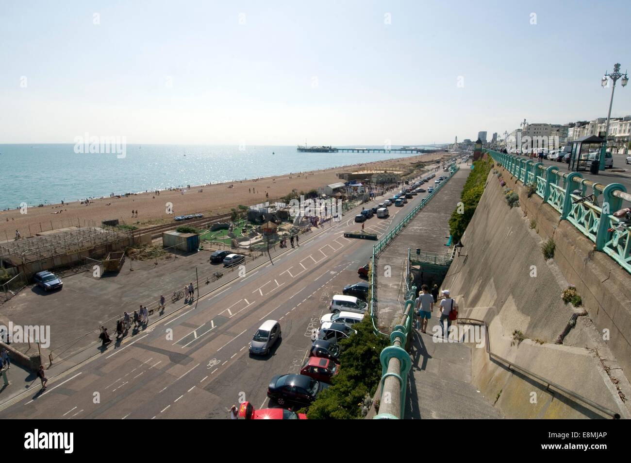 madeira drive brighton beach uk beaches Stock Photo - Alamy