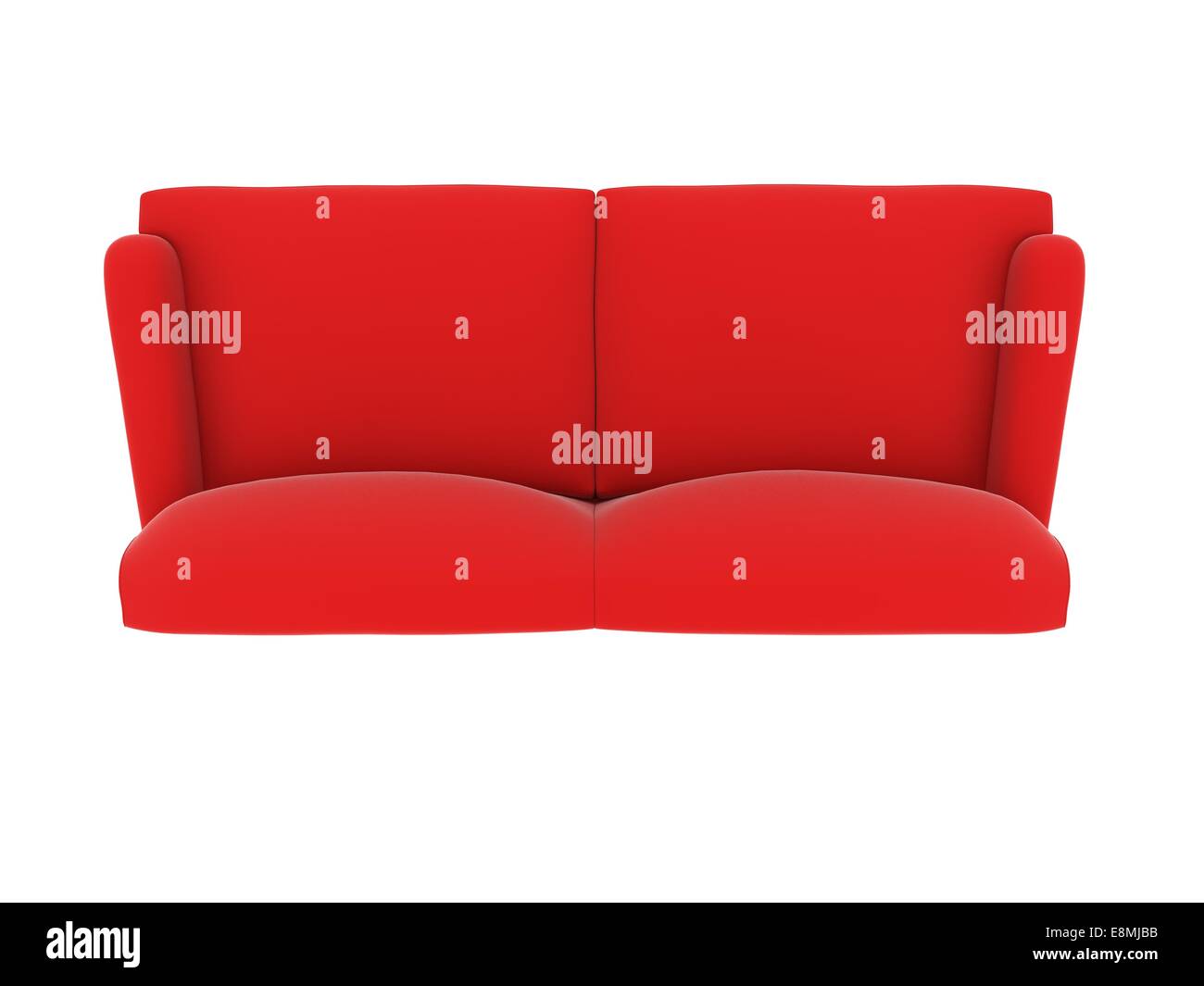 red cloth sofa on white background Stock Photo - Alamy