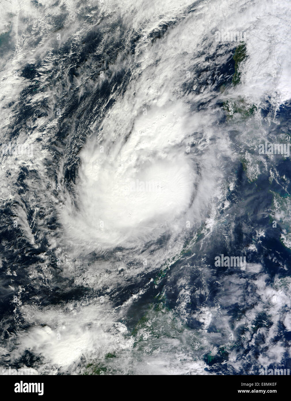 December 6, 2012 - Typhoon Bopha over the South China Sea after passing ...