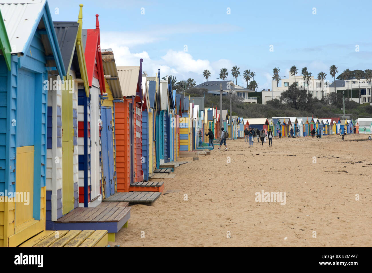 Colourful beach huts, Brighton, Melbourne, Victoria, Australia Stock ...
